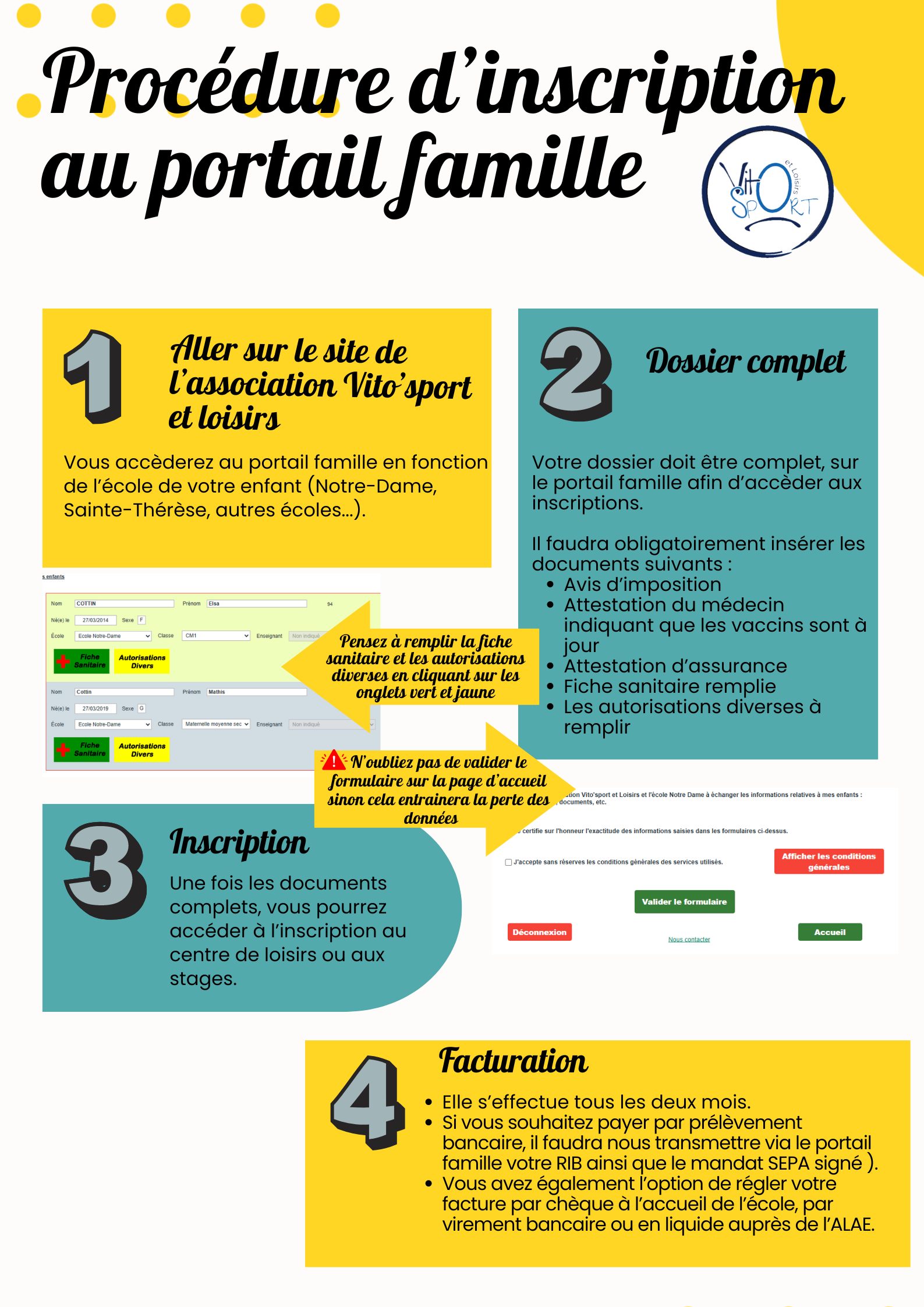 Inscriptions vitosport